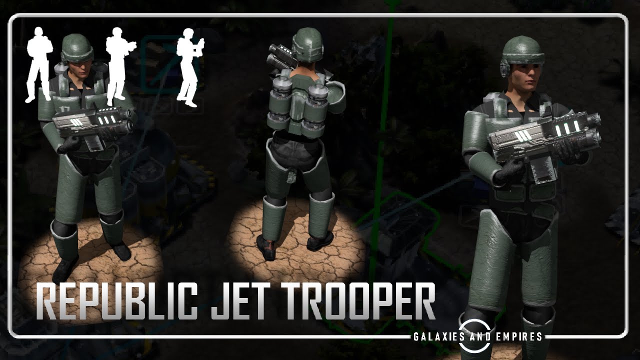 Republic jet trooper - Galaxies and Empires - Indie RTS - YouTube