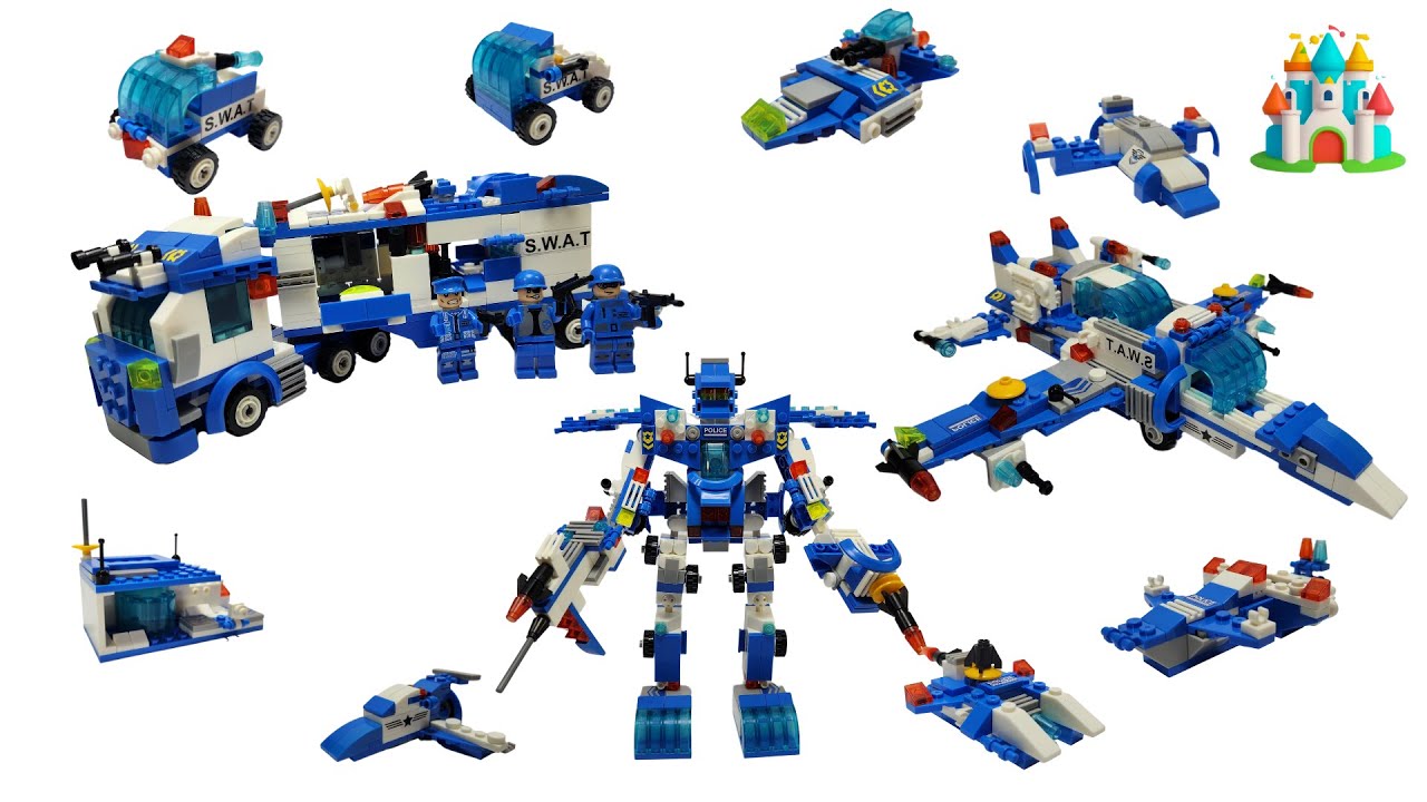 ALL LEGO City Police Patriots 8in1 Sets Compilation Speed Build ...