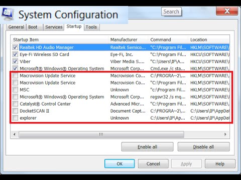 Clean Windows 7 StartUp with MSConfig - YouTube