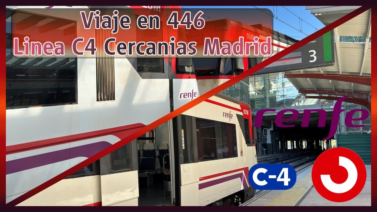 Viaje en Linea C4 en Unidad 446 Renfe Cercanias Madrid - YouTube