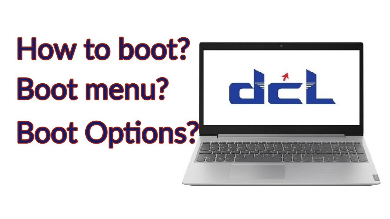 DCL Laptop Boot Menu । DCL Laptop Boot Options । How to boot DCL Laptop ...