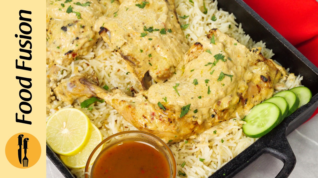 Malai Tikka Rice Platter Recipe by Food Fusion - YouTube