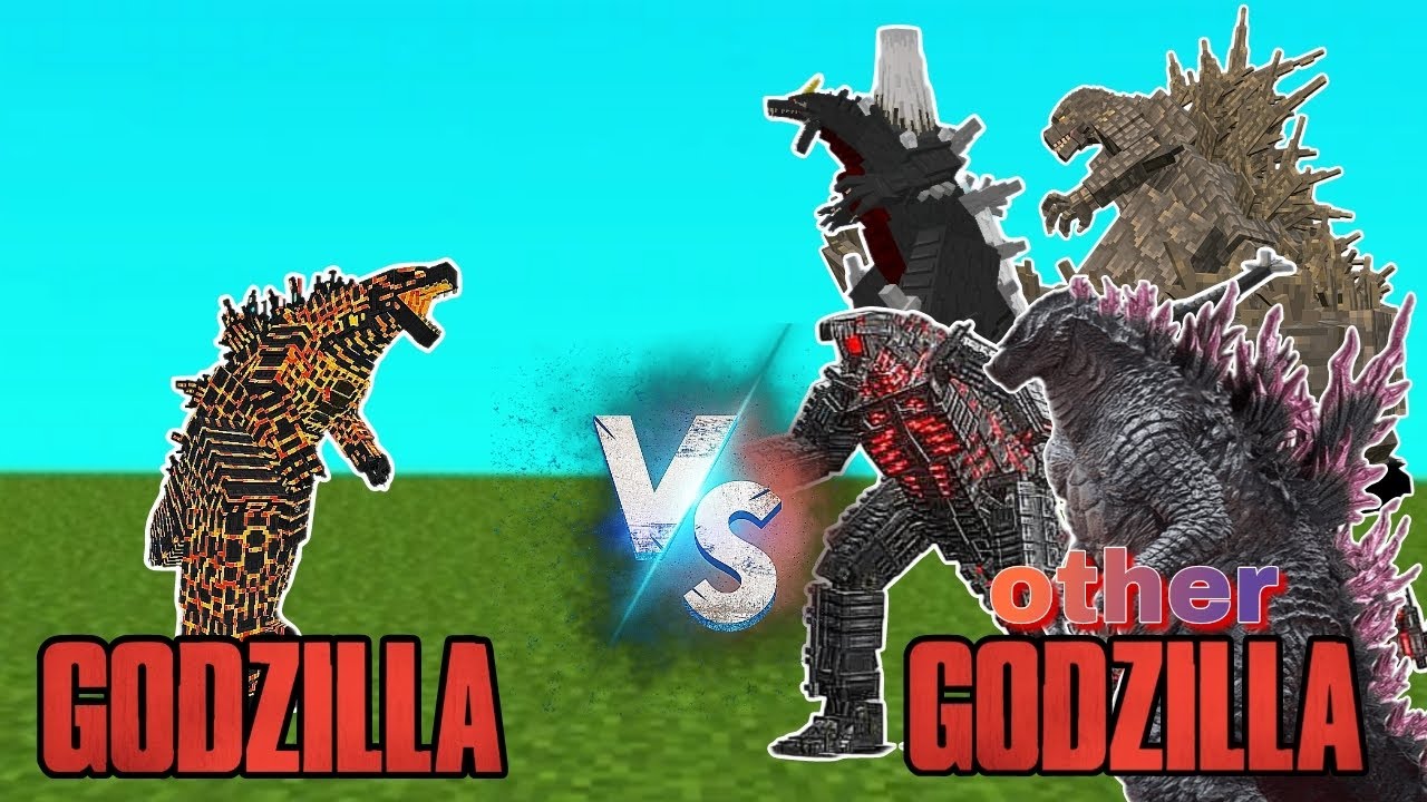 Godzilla Vs Other Godzillas in MINECRAFT POCKET EDITION - YouTube
