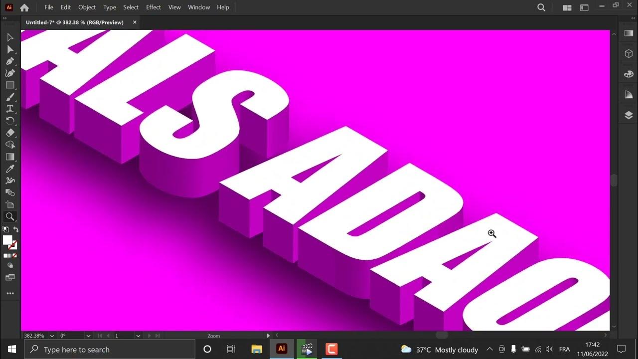 How to create 3D typography in Illustrator - YouTube