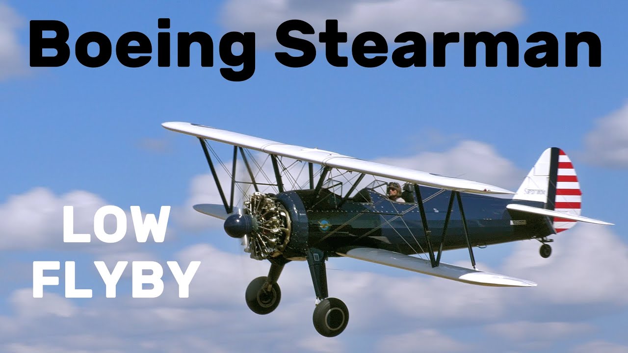 Boeing Stearman | LOW FLYBY and WALK AROUND | 4K | Czech Heaven 2024 ...