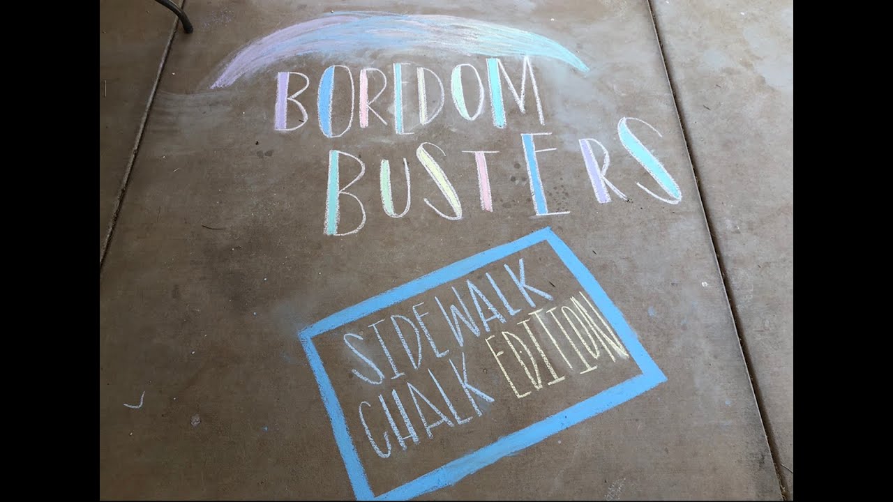 Boredom Busters sidewalk chalk! - YouTube