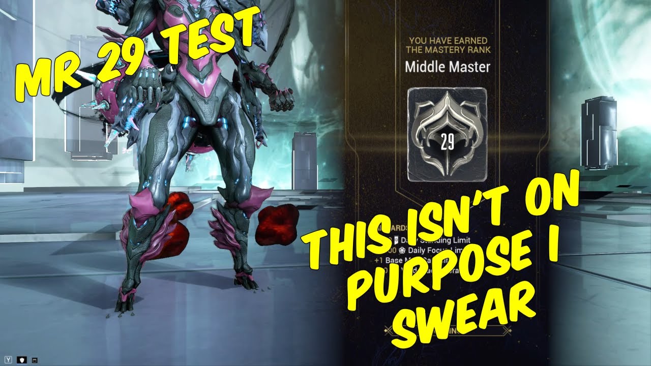 I take these things seriously. Warframe Mastery Rank 29 Test - YouTube