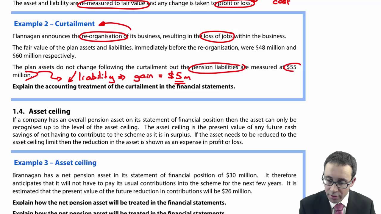 ACCA P2 IAS 19 - Curtailment and Asset ceiling - YouTube
