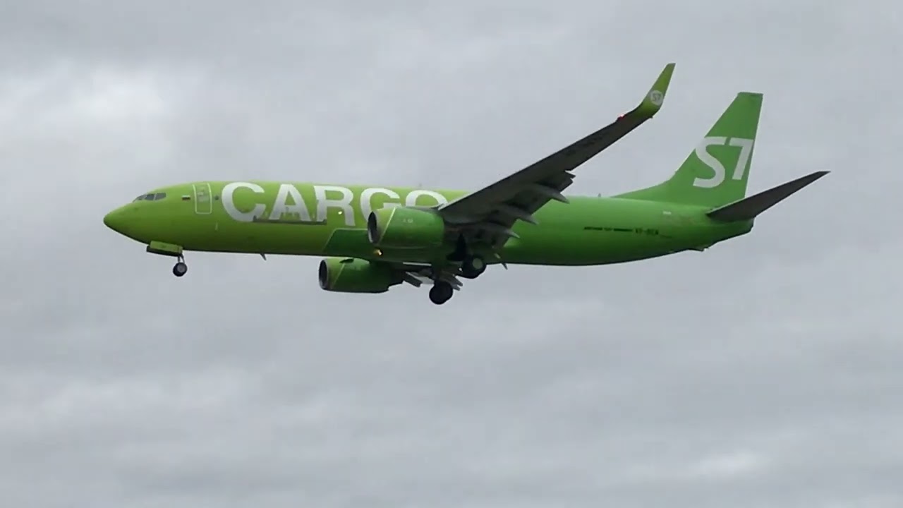 Very Rare S7 cargo 737BCF landing at Heathrow 27L - YouTube