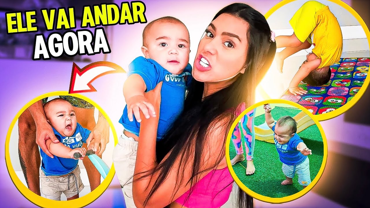 ENSINANDO MEU FILHO A ANDAR PELA PRIMEIRA VEZ!!! *OS PRIMEIROS PASSOS ...