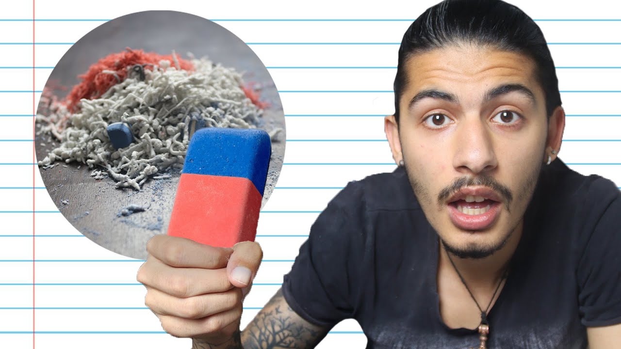 I Used An Eraser Until It Disappears In One Sitting - YouTube