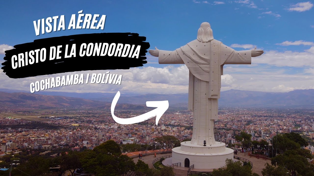 Explorando o Majestoso Cristo de la Concordia I Vista Aérea sobre ...