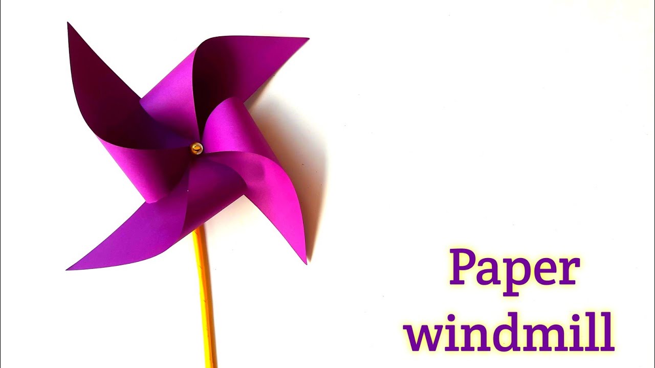 How to make paper windmill , how to make paper chakra , how to make ...