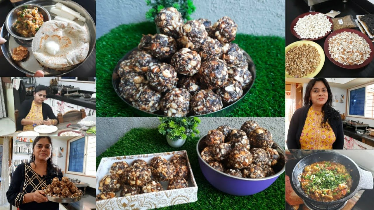 bina ghee bina gud sugar free laddu & LUNCH👩‍🍳DRY FRUITS DATES LADDU👩‍🍳 ...