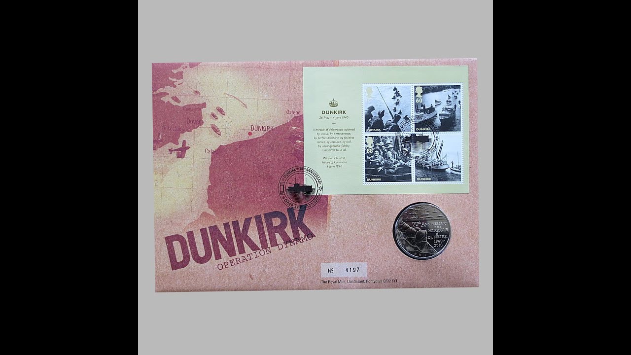 2010 Miracle of Dunkirk 70th Anniversary Medal Cover - Royal Mail First ...