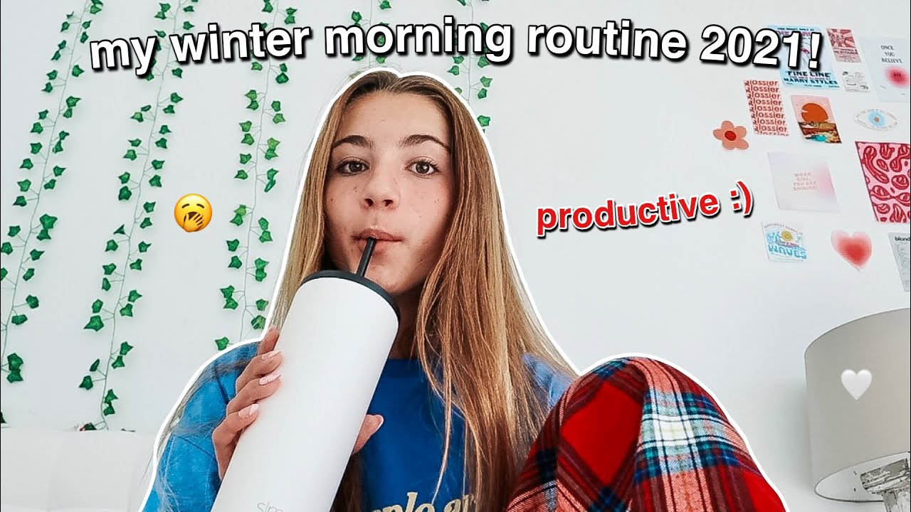 PRODUCTIVE WINTER SCHOOL MORNING ROUTINE 2021 *5am + realistic* - YouTube