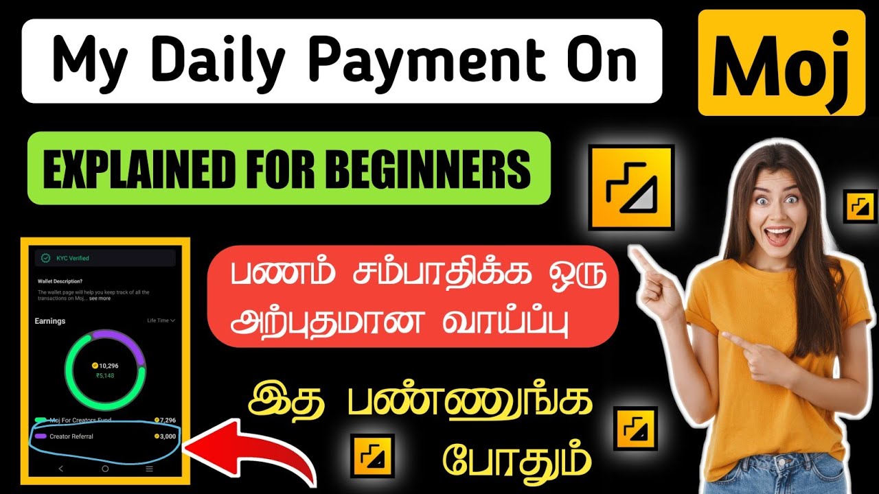 How to earn money on moj for beginners | My daily payment proof on moj ...