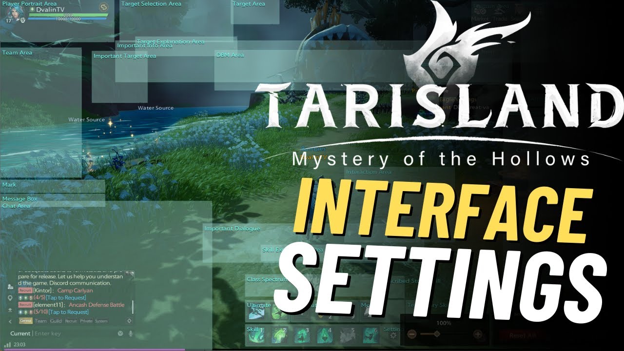 Tarisland Interface Customization, UI Setup, HUD Layout | Beginners Guide | New MMORPG 2024 ...