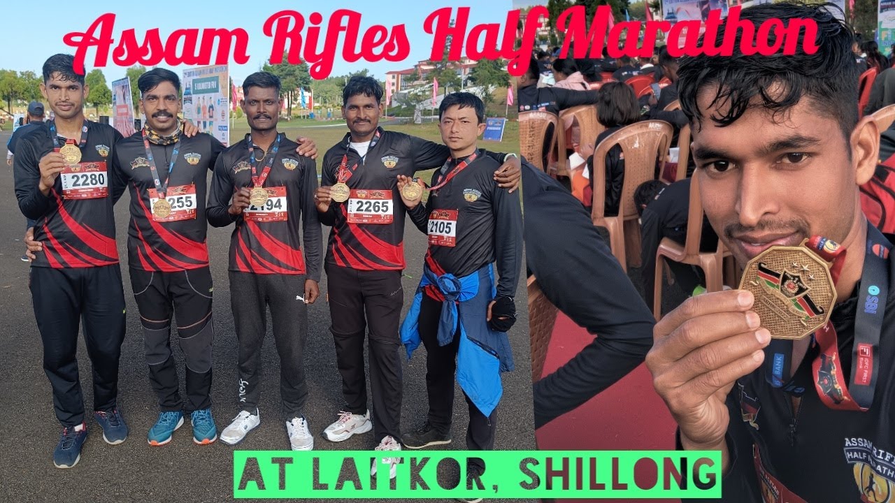 Assam Rifles Half Marathon at Laitkor, Shillong - YouTube