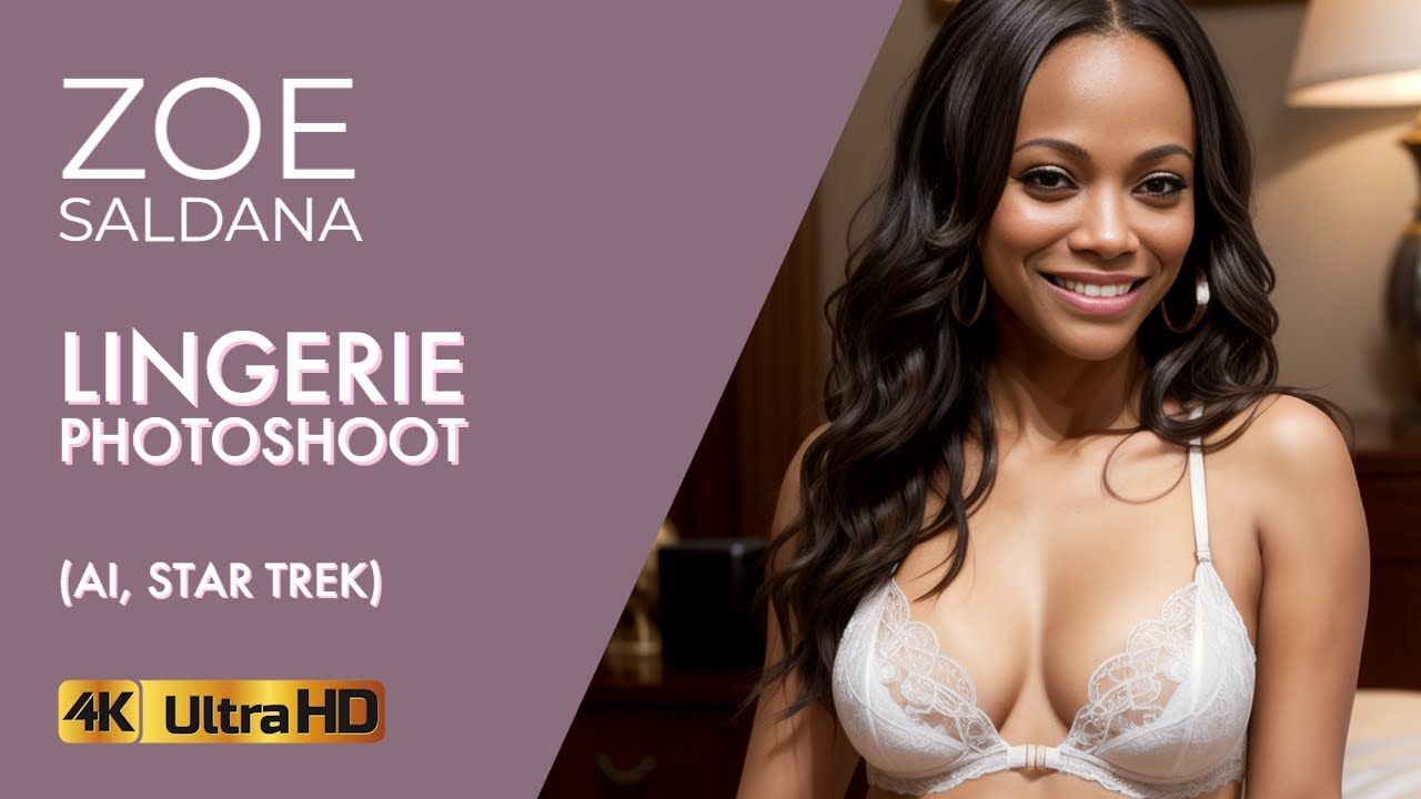 Zoe Saldana Lingerie Photoshoot (AI Girl, Stable Diffusion) - YouTube
