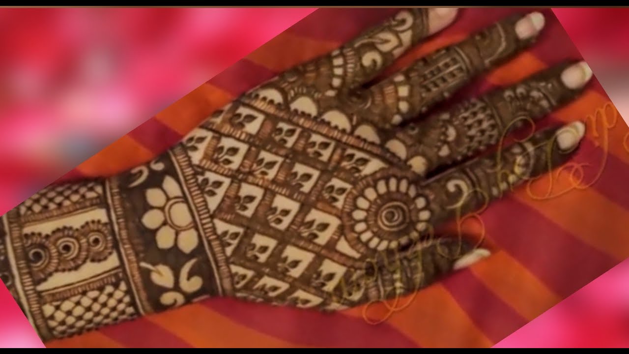 Simple Attractive Net Mehndi design for Back hand || Bridal Look || Sam ...