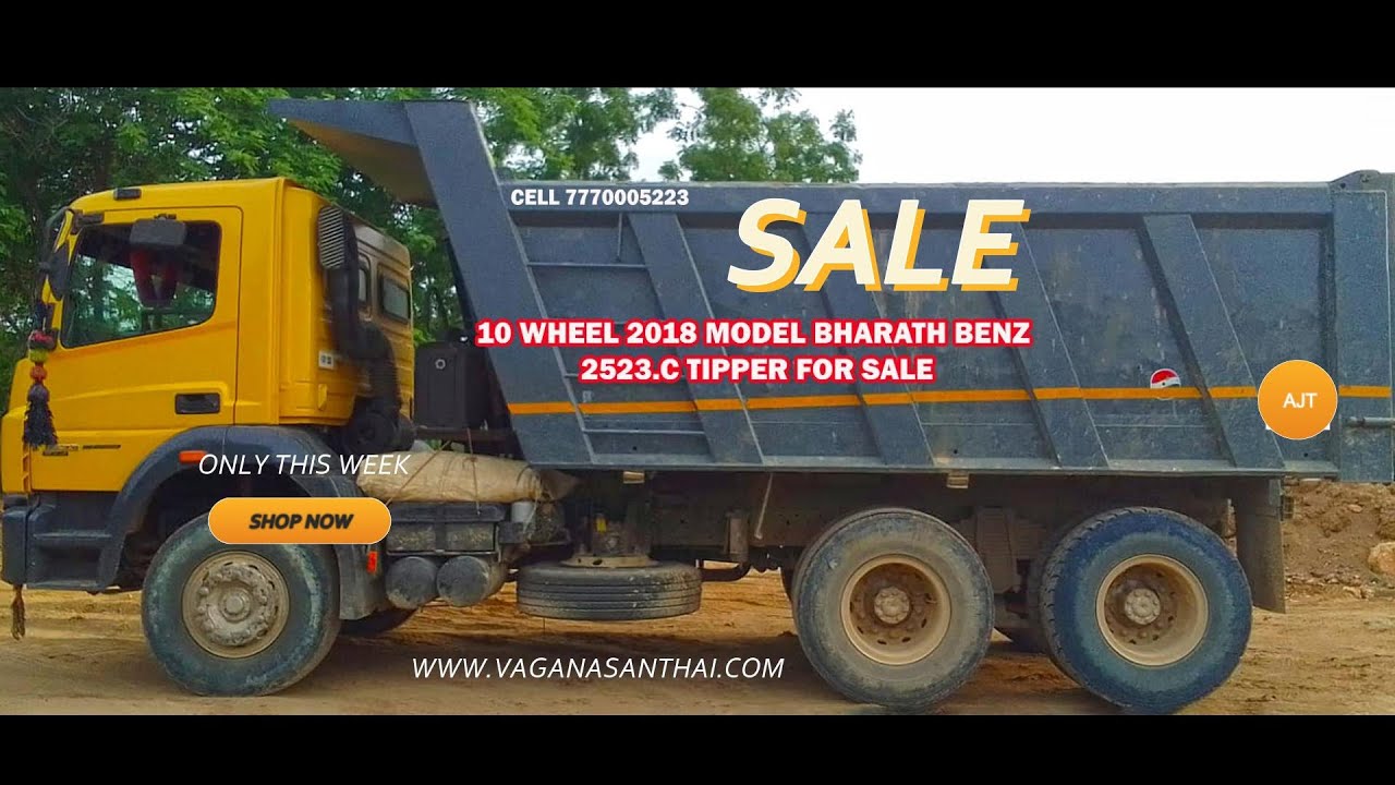 🔴10 WHEEL 2018 MODEL BHARATH BENZ 2523.C TIPPER FOR SALE ...