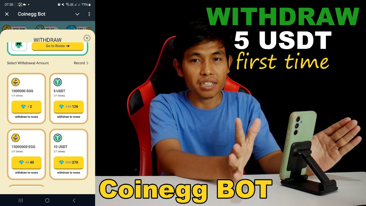 Coinegg Bot Withdrawal 5 USDT First Time - YouTube