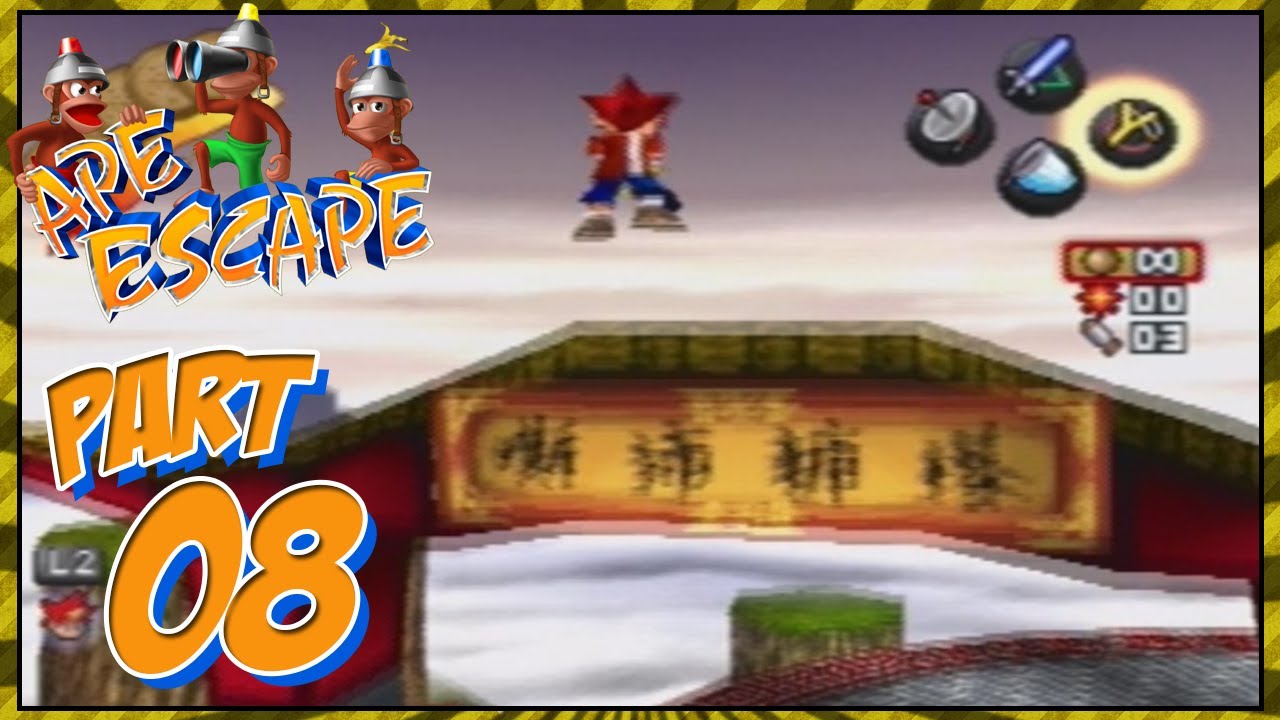 Let's Play - Ape Escape - Part 8 - Ninja Training - YouTube