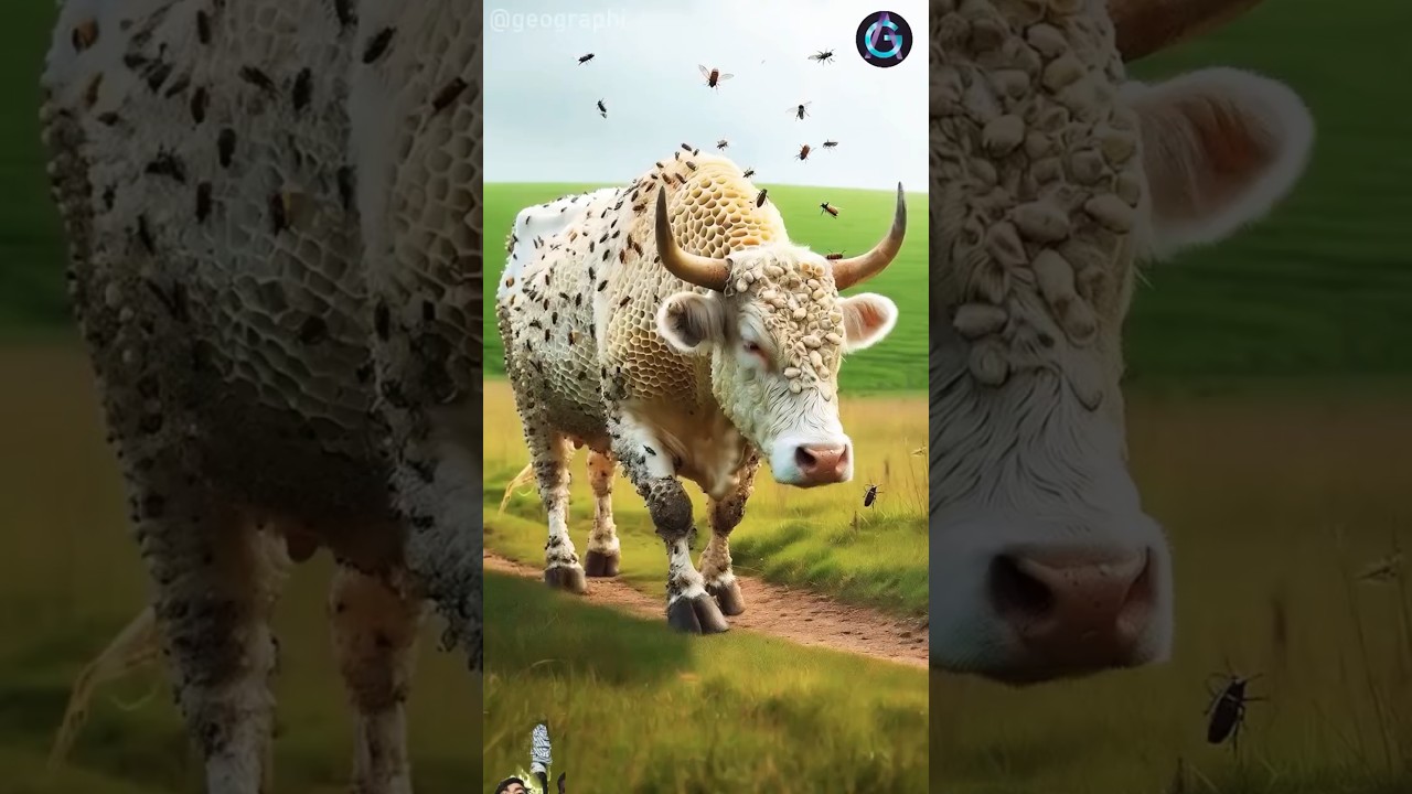Cow covered in honeycomb-like larvae save by rescue cowi‬ #cow # ...