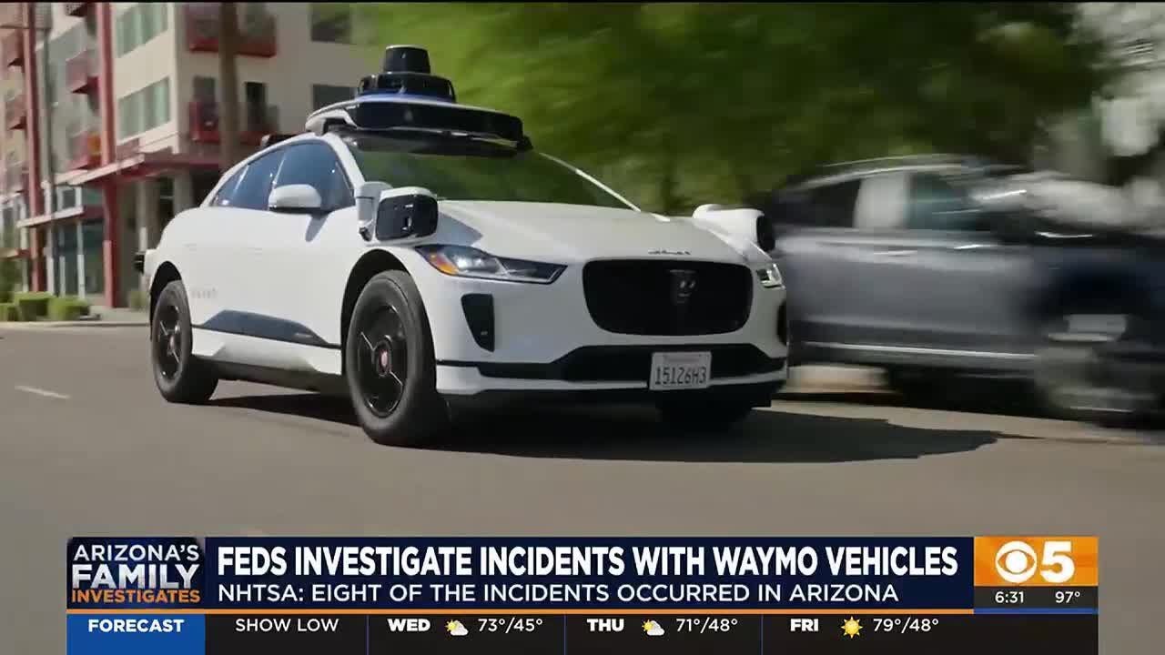 Feds investigating 8 Waymo crashes in Arizona - YouTube