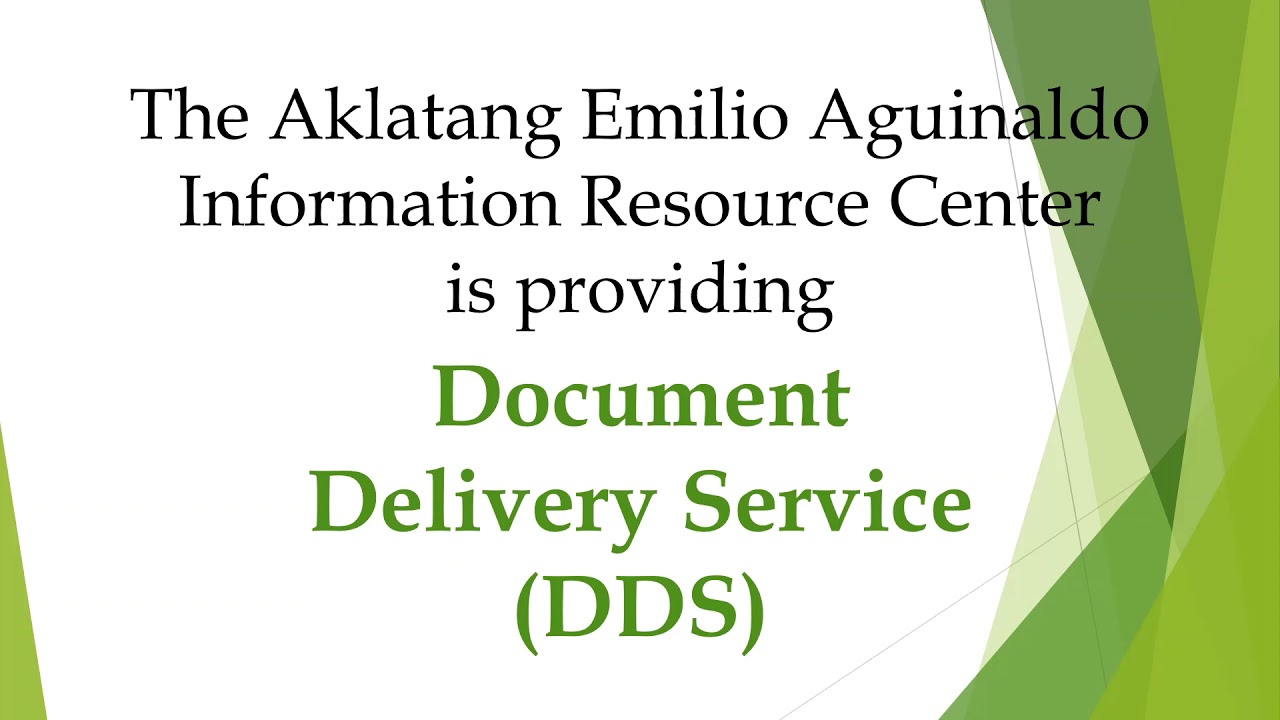 DLSU-D Library Document Delivery Service - YouTube