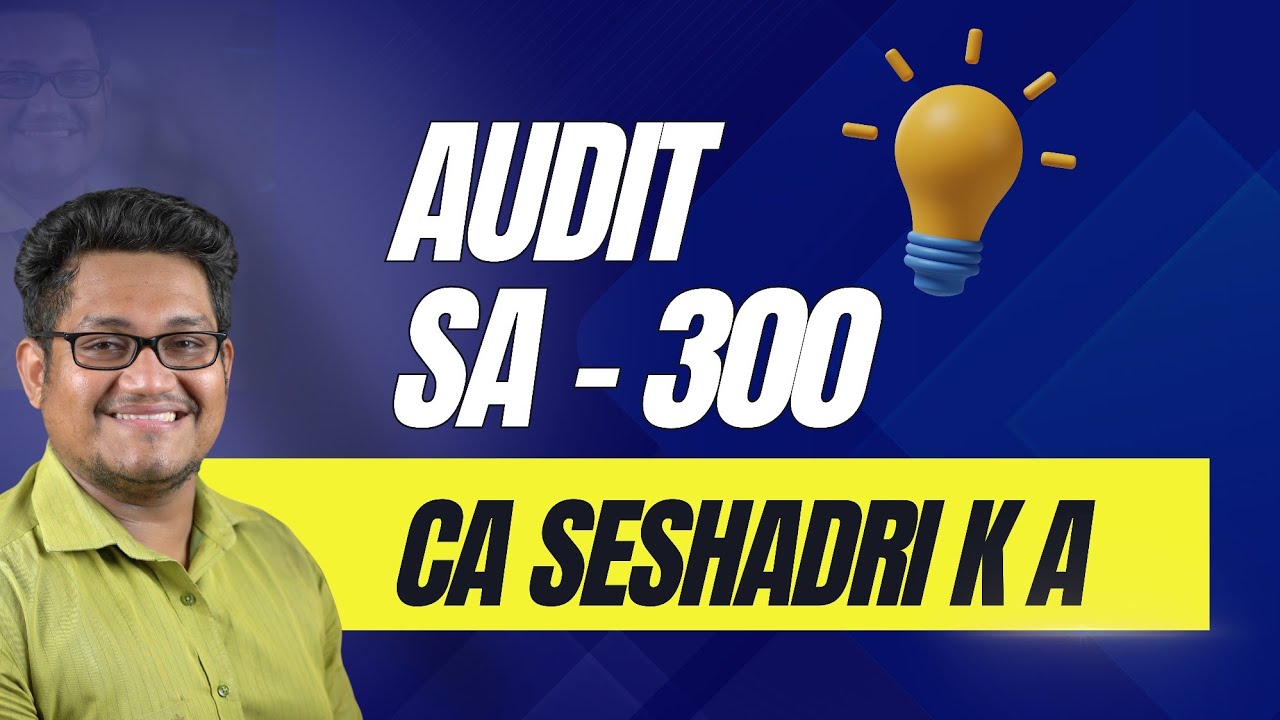 Half Day Seminar - SA300 by CA K.A Seshadri - YouTube