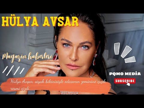 Hülya Avşar, siyah bikinisiyle odasının zeminine çiçek resmi çizdi #haberler #magazin #haber #news