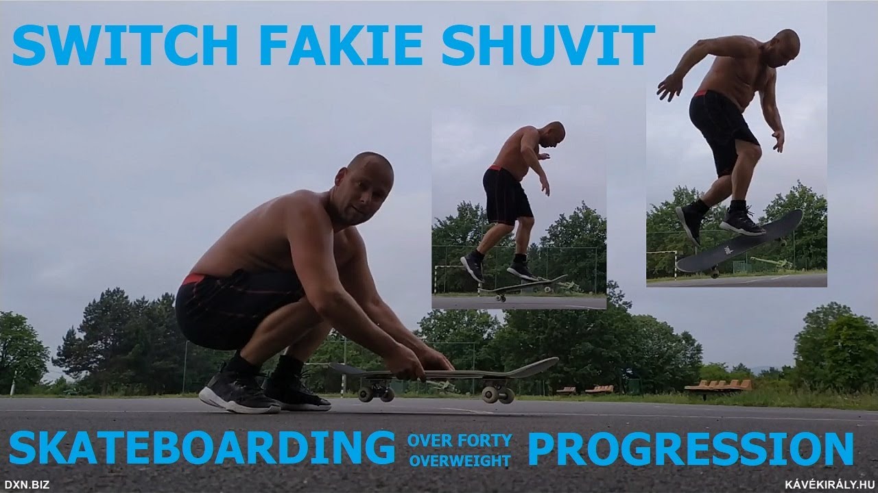 Switch fakie shuvit skateboarding over 40 progression 2020 summer - YouTube