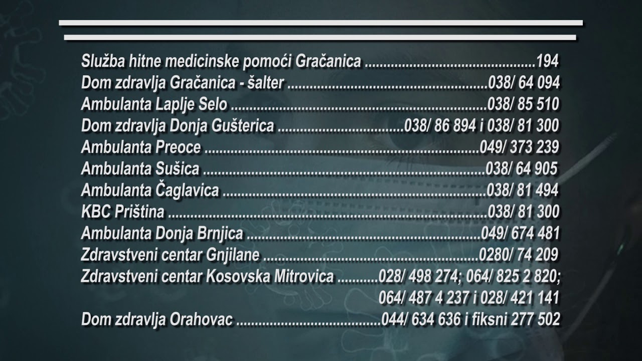 BROJEVI TELEFONA ZA HITNE SLUČAJEVE - YouTube
