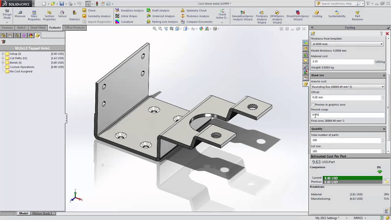 SOLIDWORKS What's New 2014 Section 09: SOLIDWORKS Costing - YouTube
