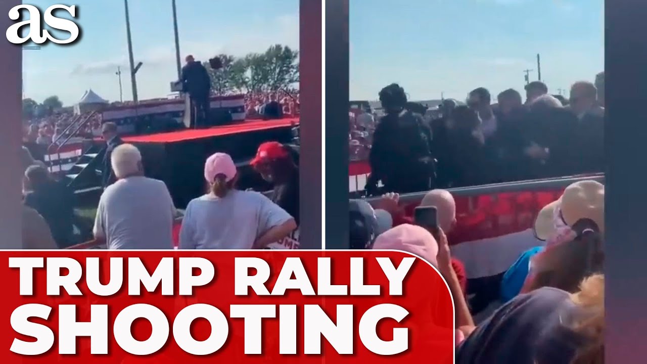 DONALD TRUMP rally shooting | FRONT ROW VIDEO - YouTube