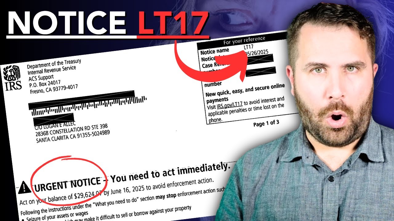 IRS Notice LT17: Congratulations, You Are Now on the IRS's Radar! - YouTube
