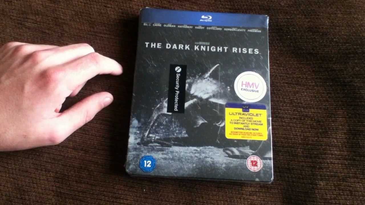 Unboxing The Dark Knight Rises HMV Exclusive Steelbook Blu-Ray (UK ...