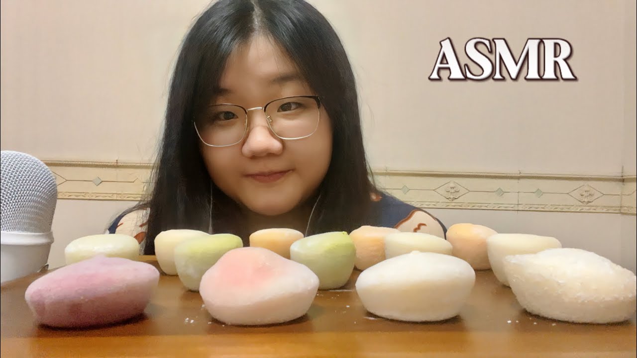 ASMR | Eating Mochi Ice Cream🍡 (No Talking) - YouTube