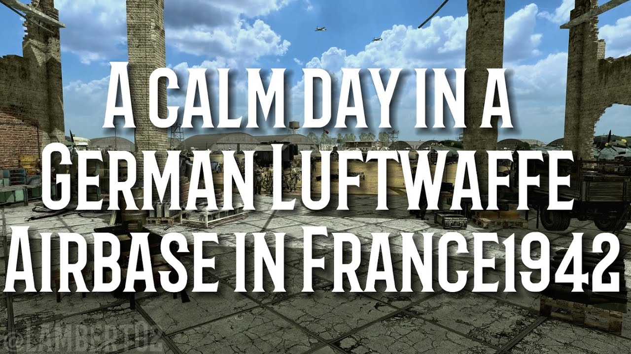 A calm day in a German Luftwaffe Airbase in France1942 |1 Hour Ambience ...