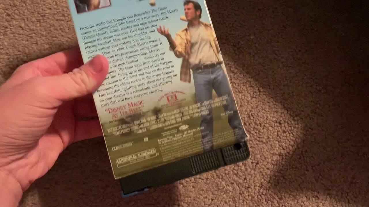 The Rookie 2002 VHS Overview - YouTube