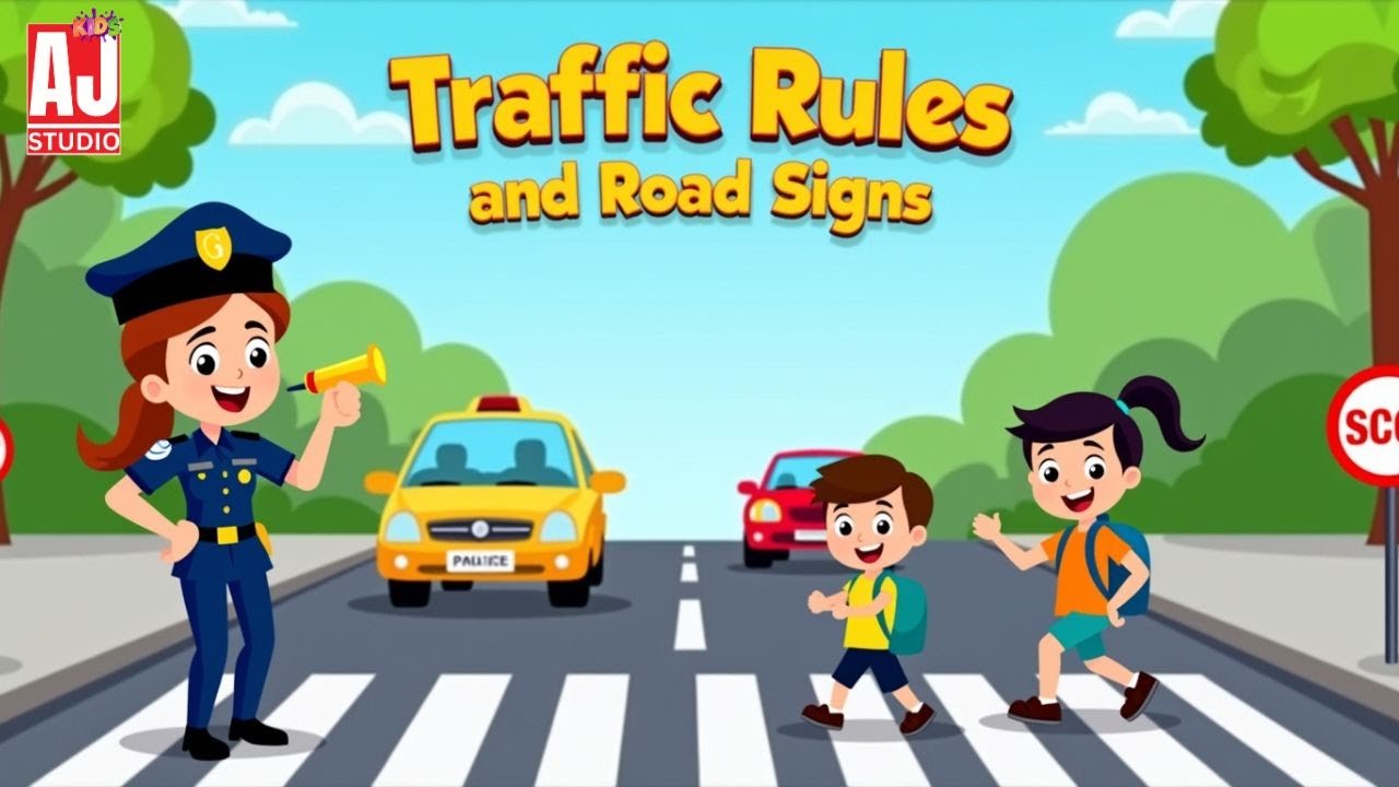 Traffic Rules and Road Signs for Kids | Learn Road Safety#kidssong # ...