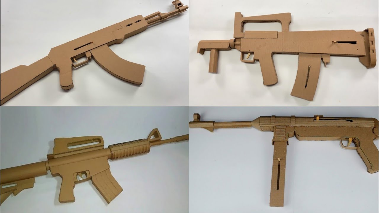 4 Incredible Cardboard Guns You Can Make at Home - YouTube