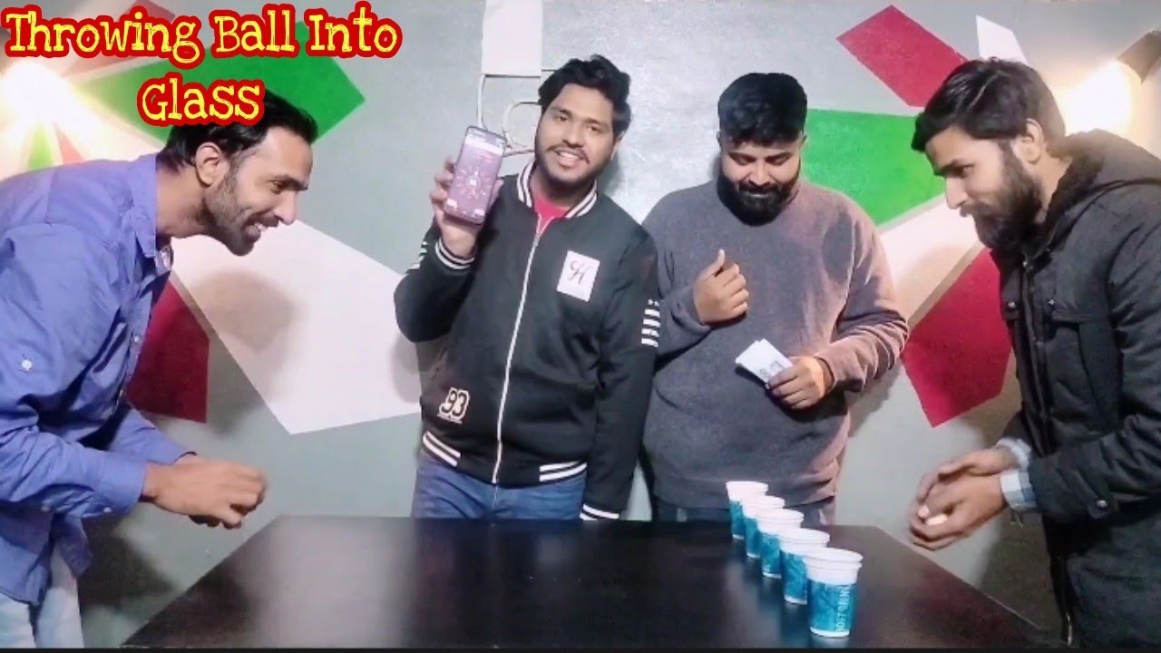 Throwing Ball Into Glass | Fun Zone | Interesting Challanges | Table ...