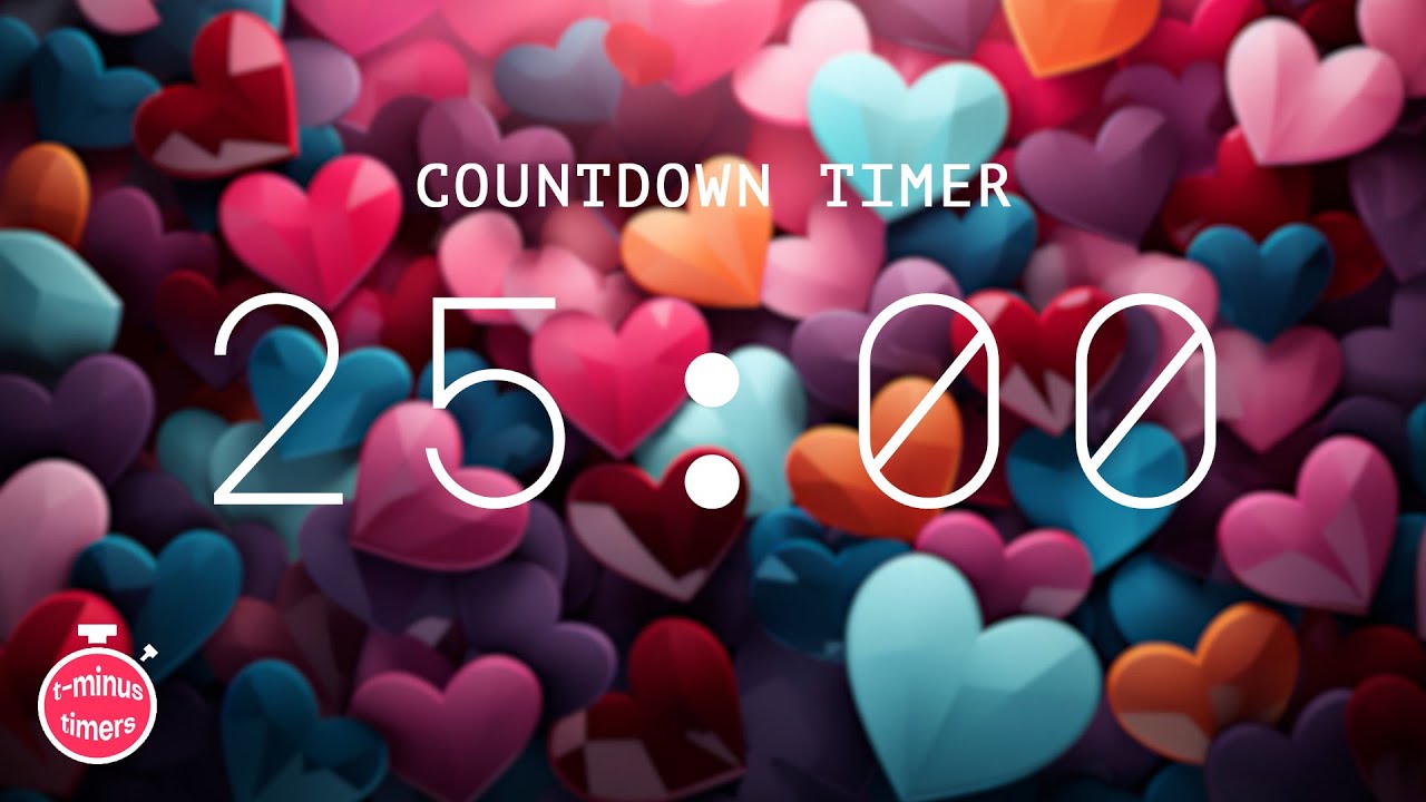 Valentine's Day Lofi Study Session Timer (25 Minute Countdown) - YouTube