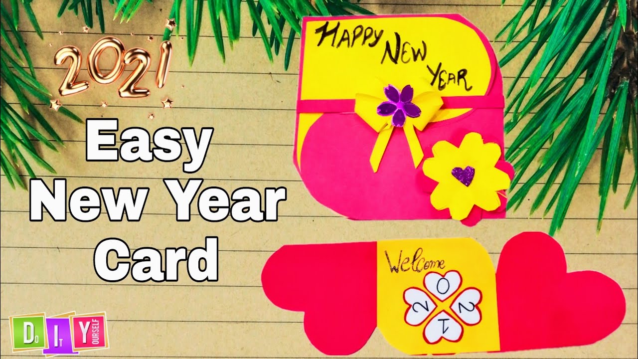 Happy New Year Card Diy | Easy New year handmade card tutorial ...