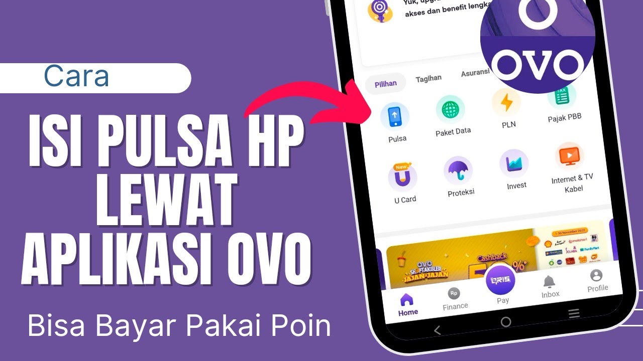 Cara Isi Pulsa HP Lewat Aplikasi OVO bisa bayar pakai poin - YouTube
