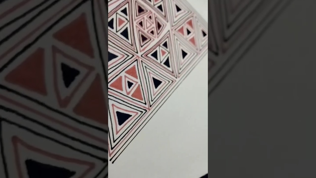 how to make the triangle design a bit complex - YouTube