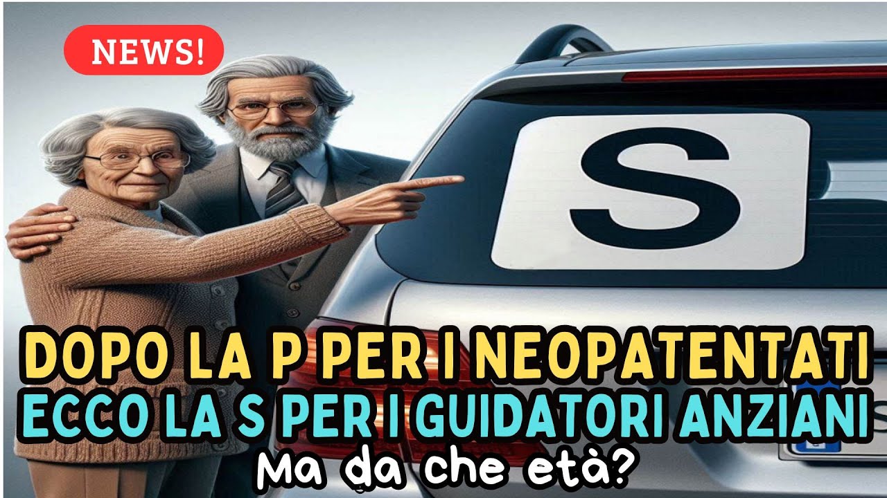 CONTRASSEGNO PER I GUIDATORI ANZIANI: arriva la S da apporre sul ...